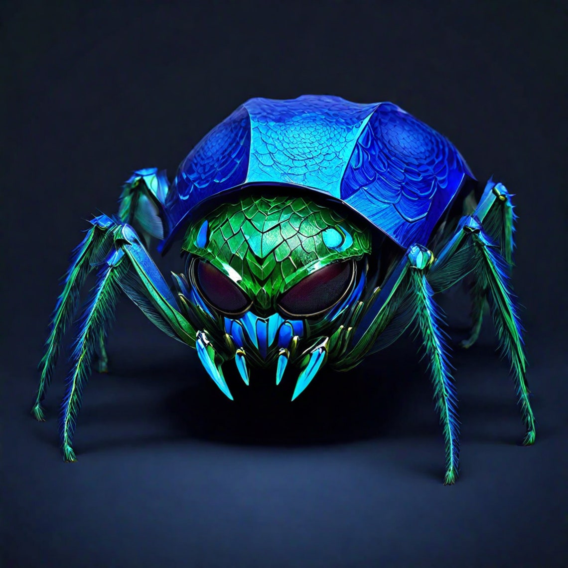 Blue Spider Clipart 300dpi High Resolution PNG Graphics Instant ...