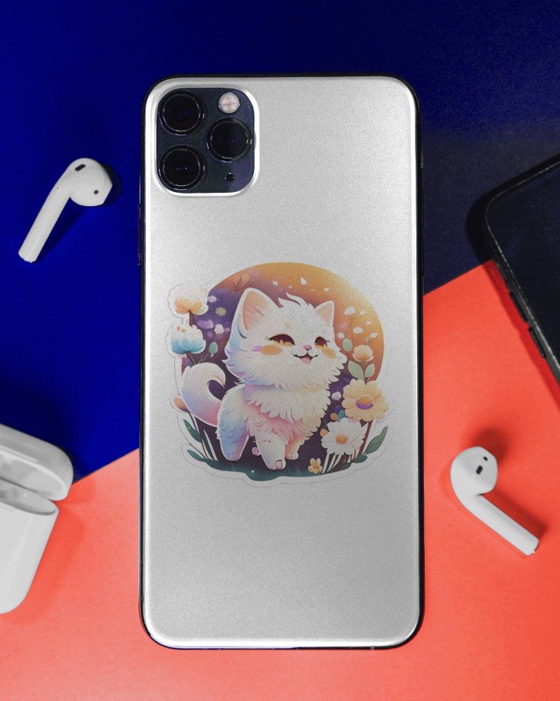 Cute Cat Sticker Print and Cut Digital PNG Sticker Sheets, 10 Different ...