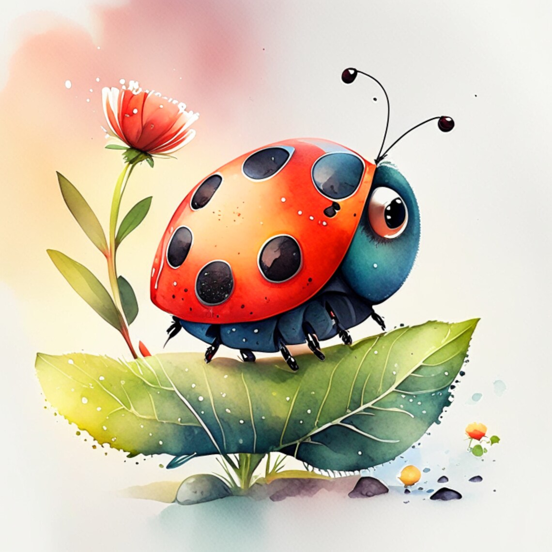 Cute Ladybird Clipart 300dpi High Resolution PNG Graphics Instant ...