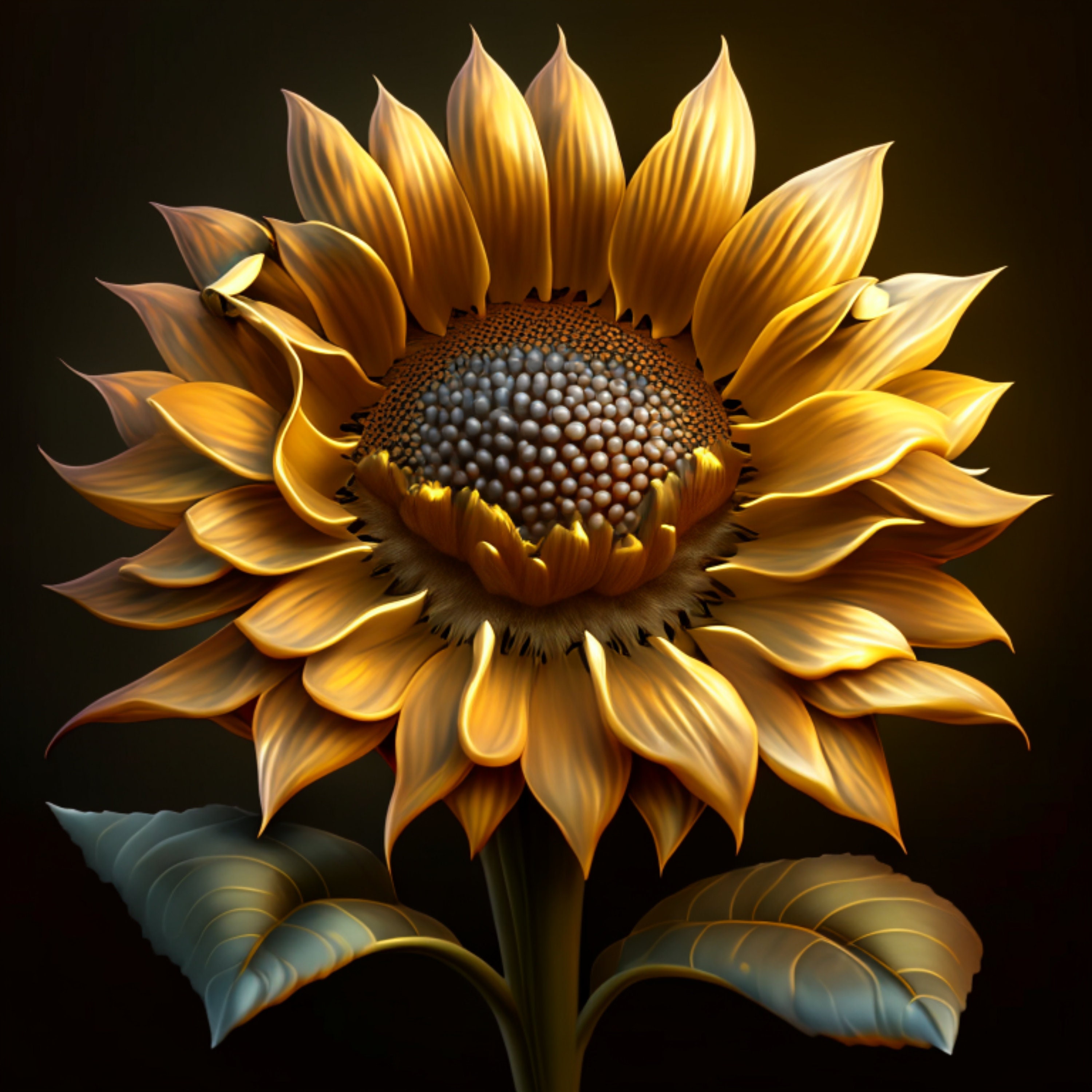 Sunflower Clipart | 300dpi High Resolution | PNG Graphics | Instant ...