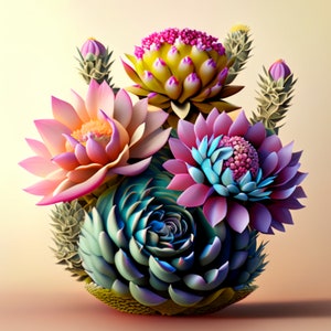 Cactus and Succulent Clipart 300dpi High Resolution PNG Graphics ...