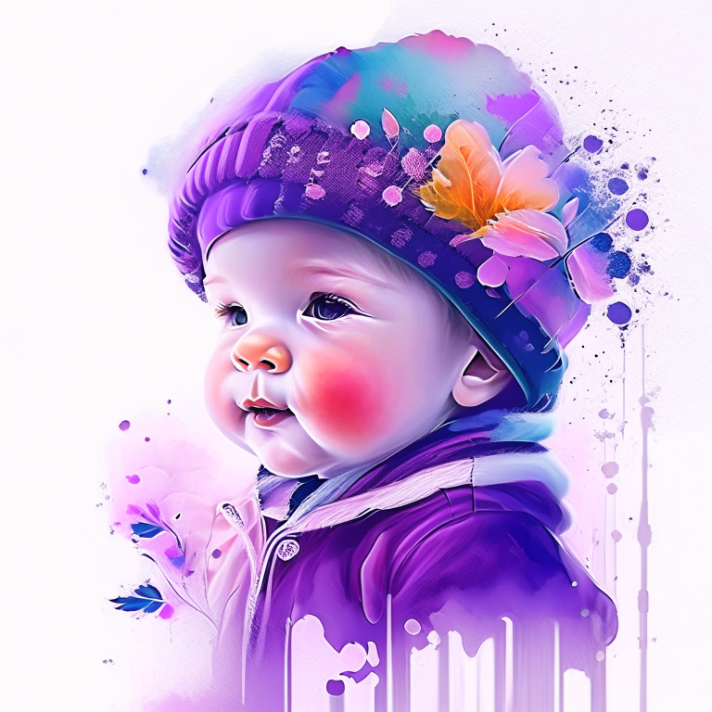 Cute Baby Clipart | 300dpi High Resolution | PNG Graphics | Instant ...