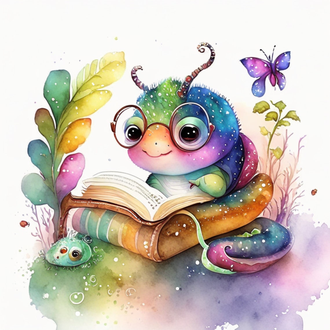 Cute Worm Clipart 300dpi High Resolution PNG Graphics - Etsy