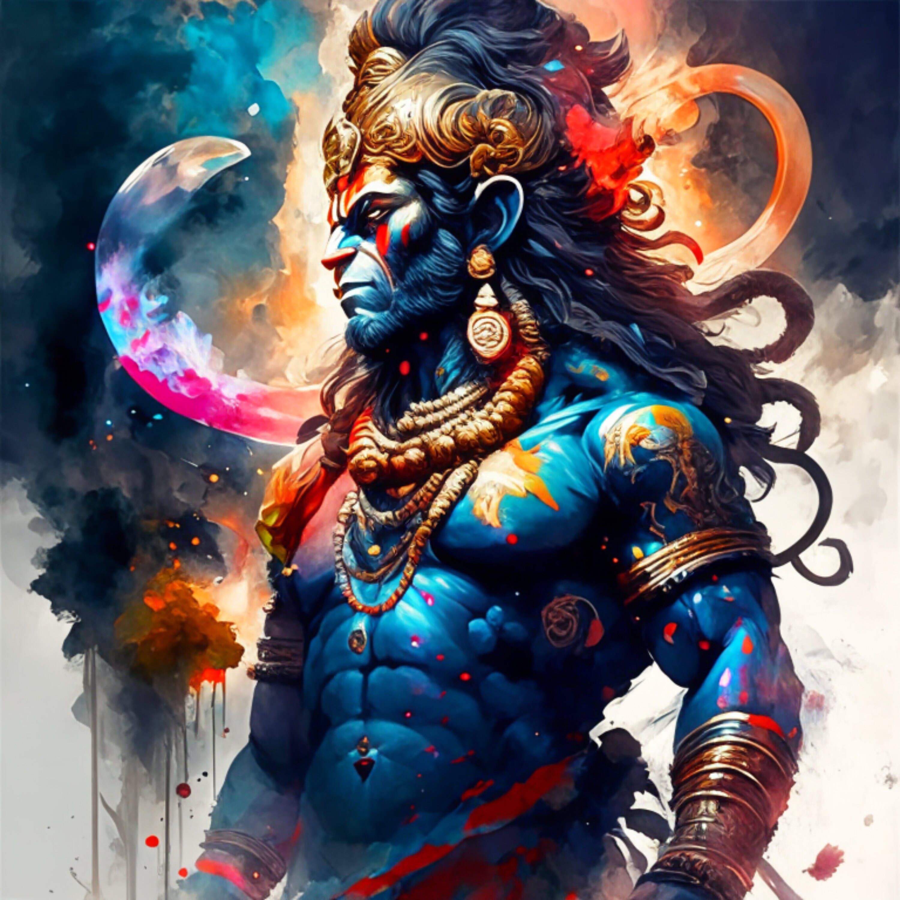 Cute Hanuman Clipart 300dpi High Resolution PNG Graphics Instant ...