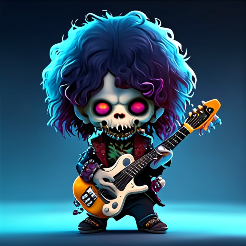 Cute Musician Zombie Clipart 300dpi High Resolution PNG Graphics ...
