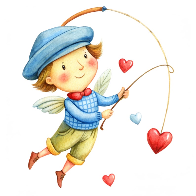 Fisherman in Love Clipart | 300dpi High Resolution | PNG Graphics ...