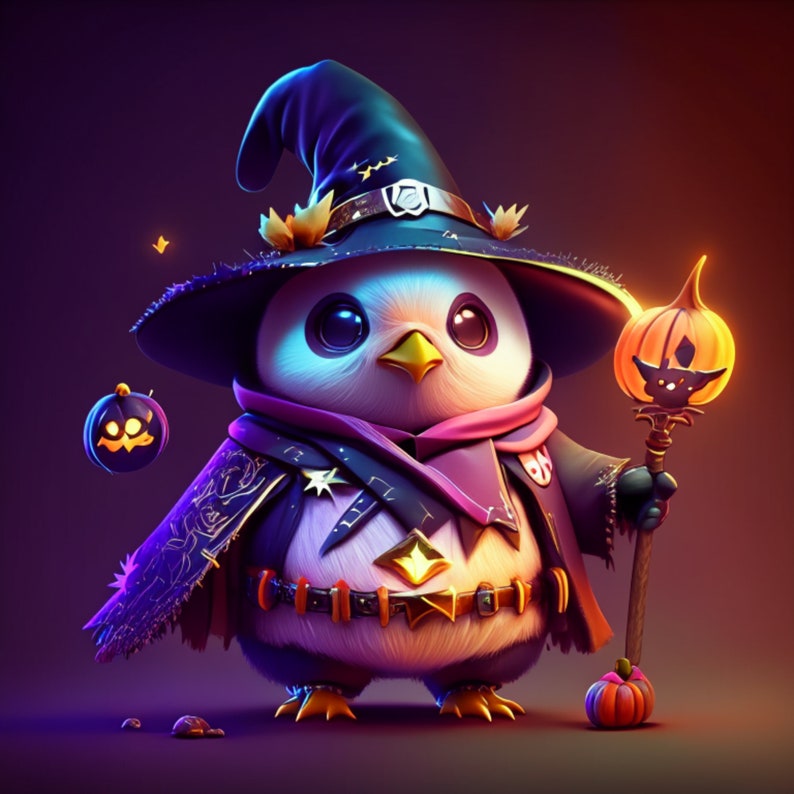 Halloween Penguin Clipart | 300dpi High Resolution | PNG Graphics ...