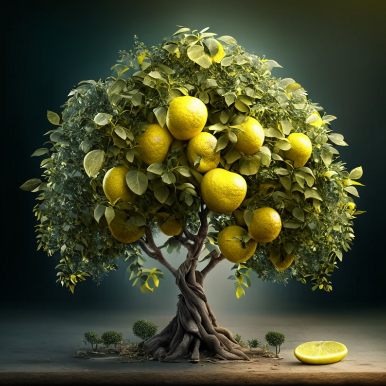 Lemon Tree Clipart | 300dpi High Resolution | PNG Graphics | Instant ...