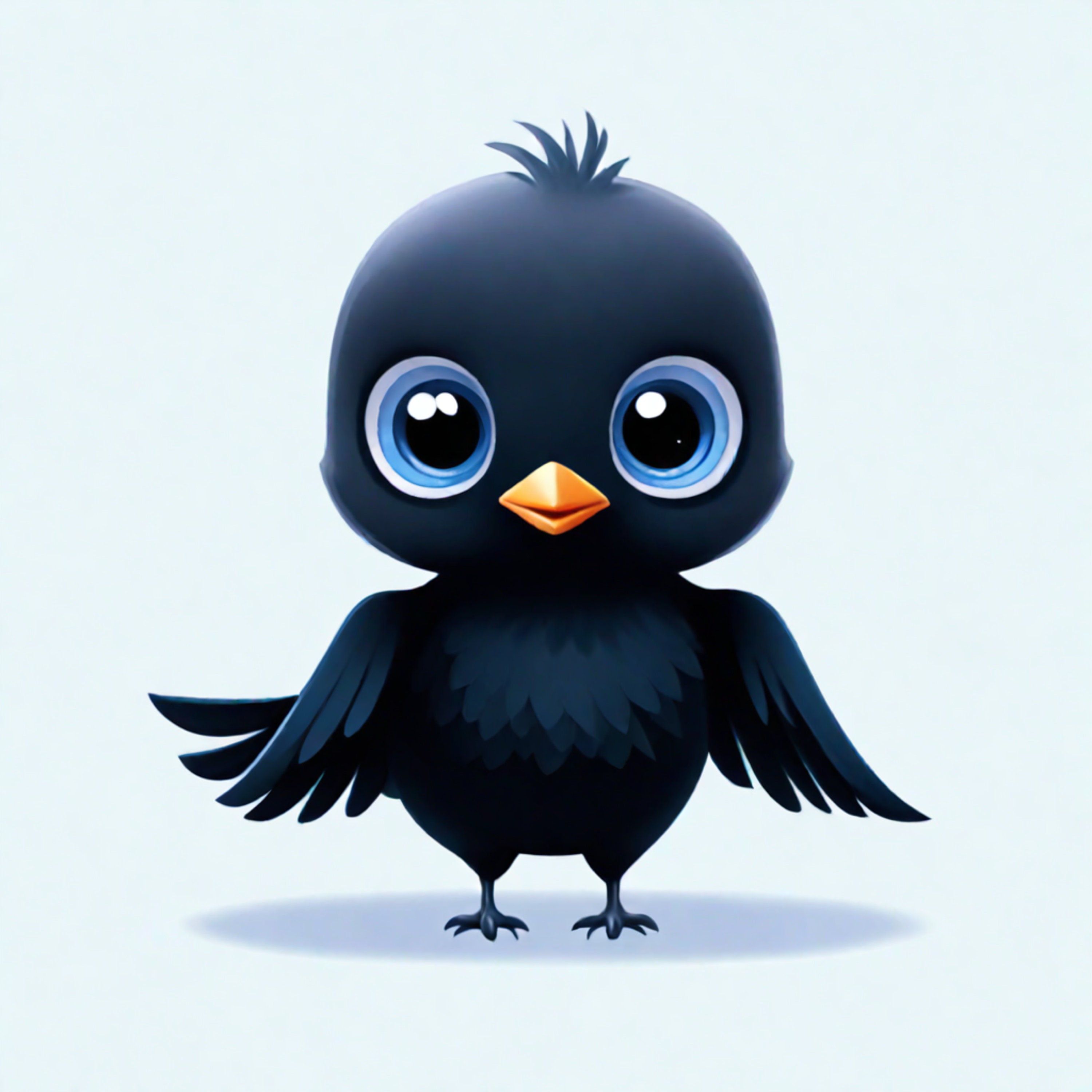 Baby Crow Clipart | 300dpi High Resolution | PNG Graphics | Instant ...