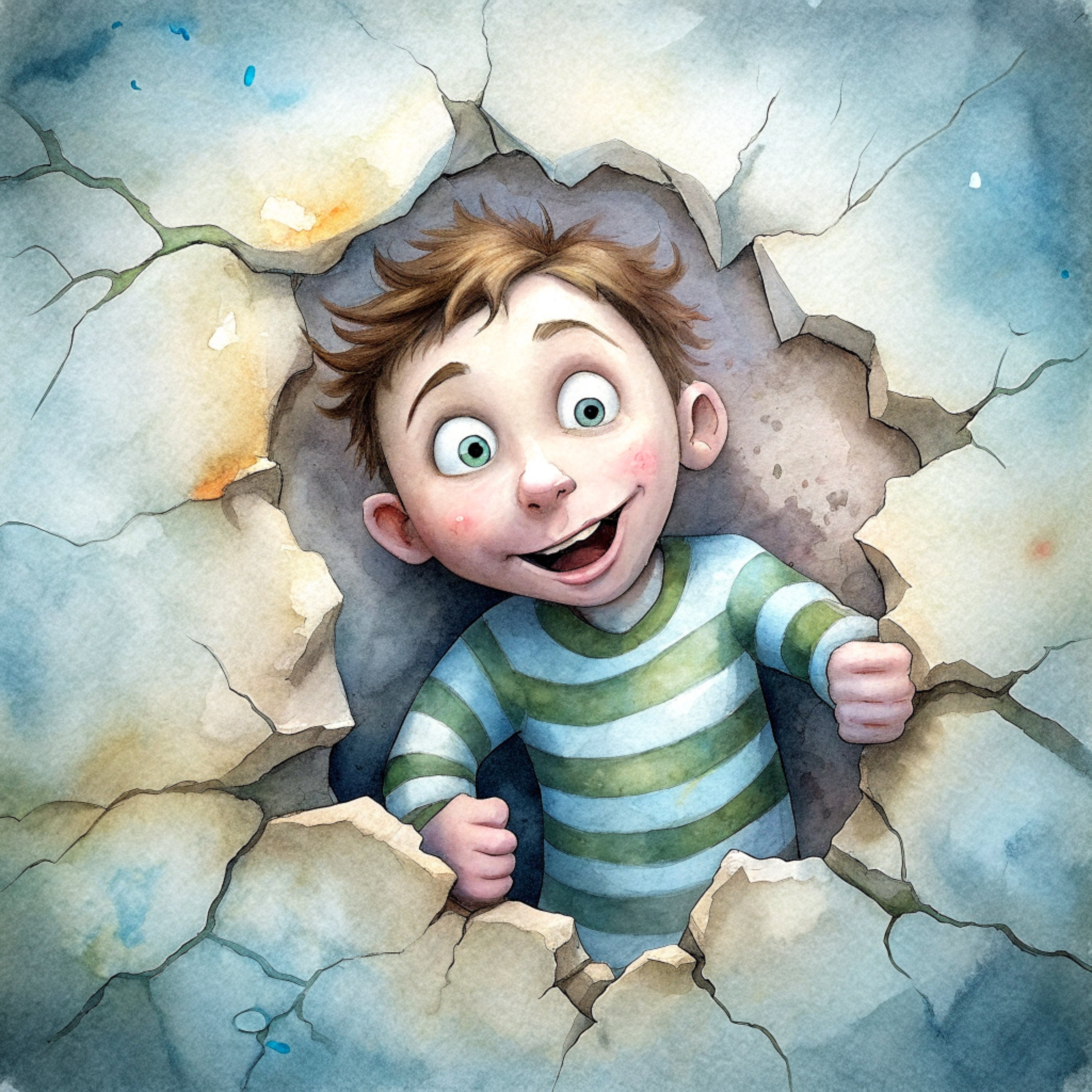 Watercolor Curious Child Clipart: High-resolution PNG Graphics (digital ...