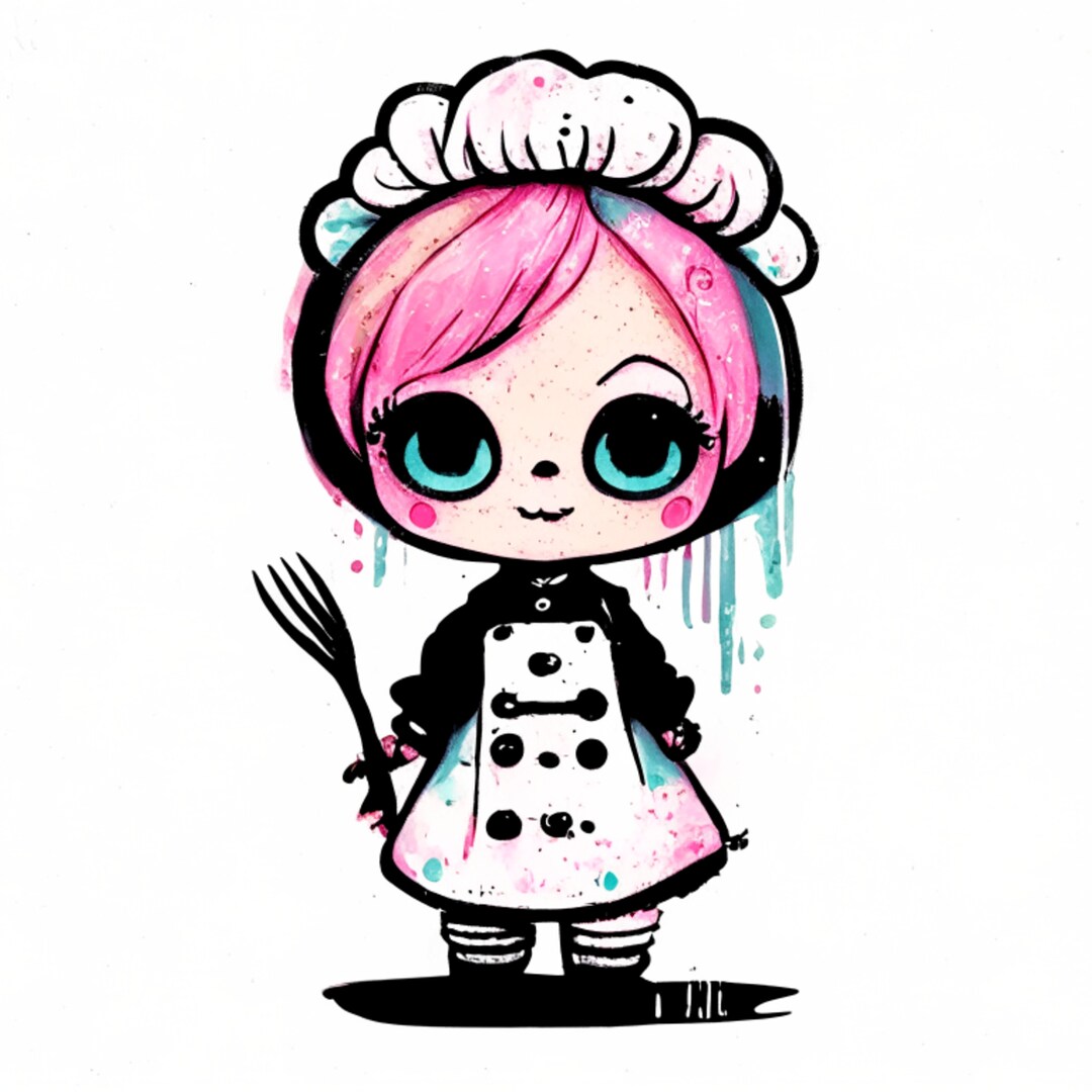 Cute Crazy Chef Clipart 300dpi High Resolution PNG - Etsy