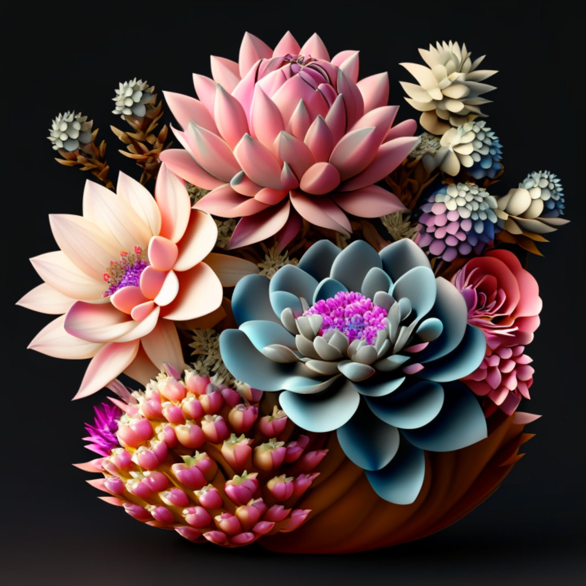 Cactus and Succulent Clipart 300dpi High Resolution PNG Graphics ...