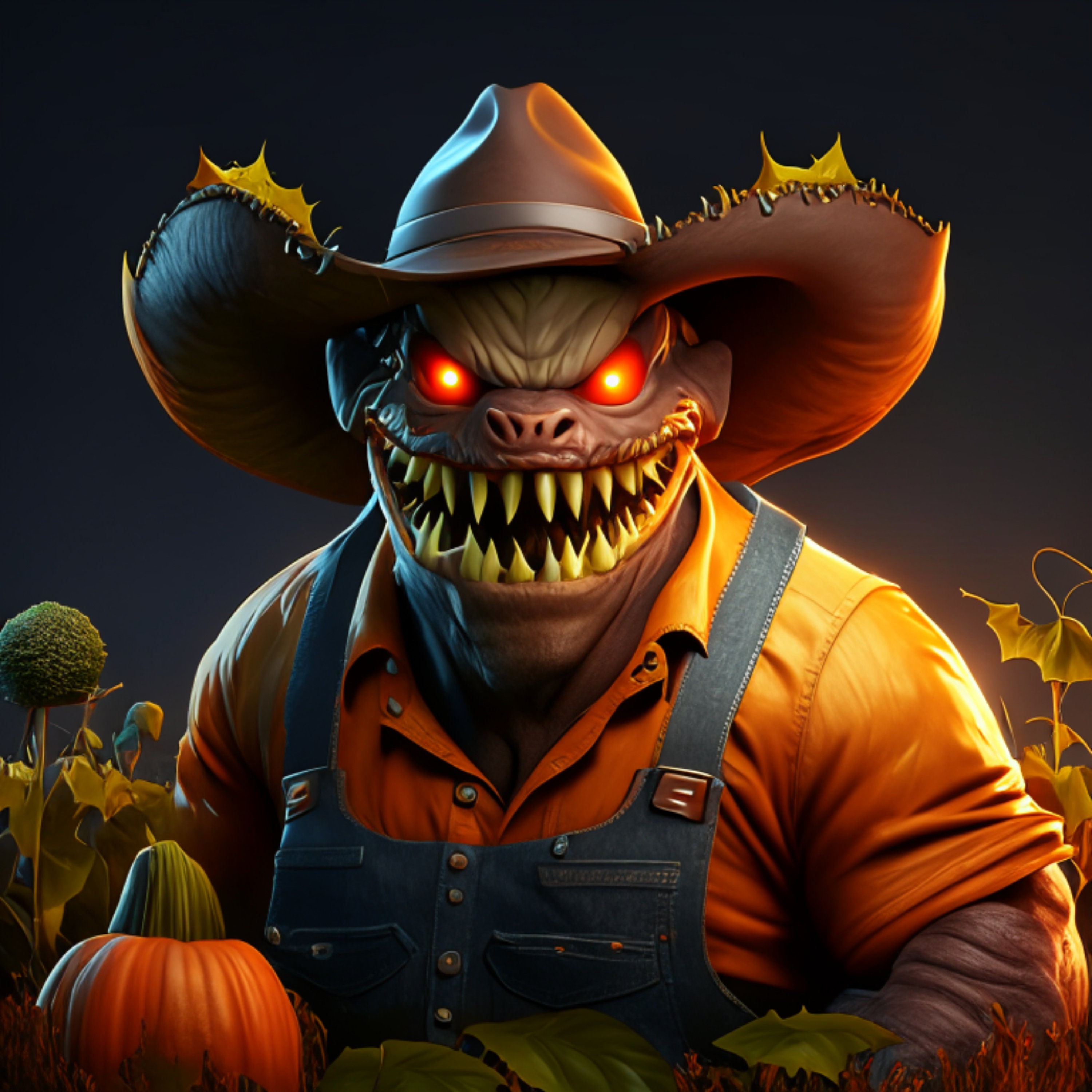 Farmer Monster Clipart | 300dpi High Resolution | PNG Graphics ...