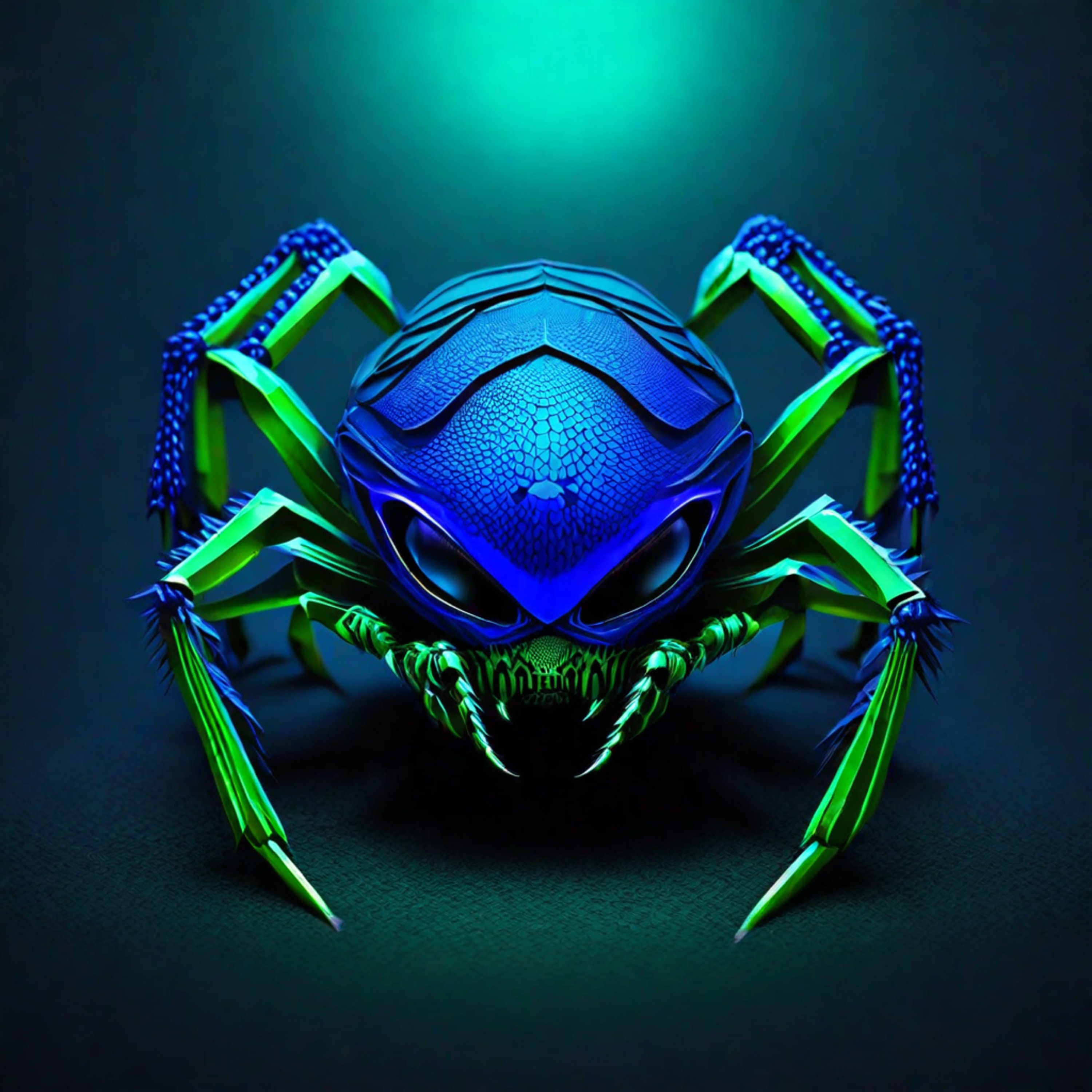Blue Spider Watercolor Clipart: High-resolution PNG Graphics (digital ...