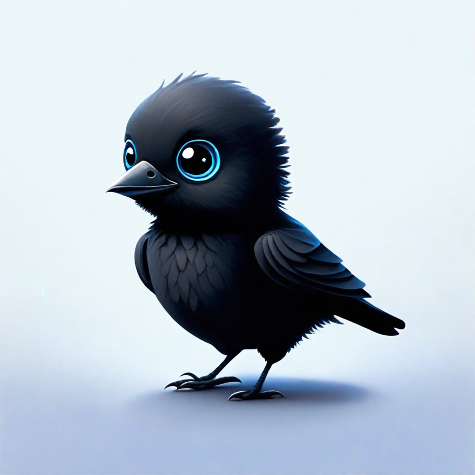 Cute Baby Crow Clipart | Commercial Use PNG Graphics (instant Download ...