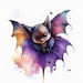 Cute Bat Clipart | 300dpi High Resolution | PNG Graphics | Instant ...
