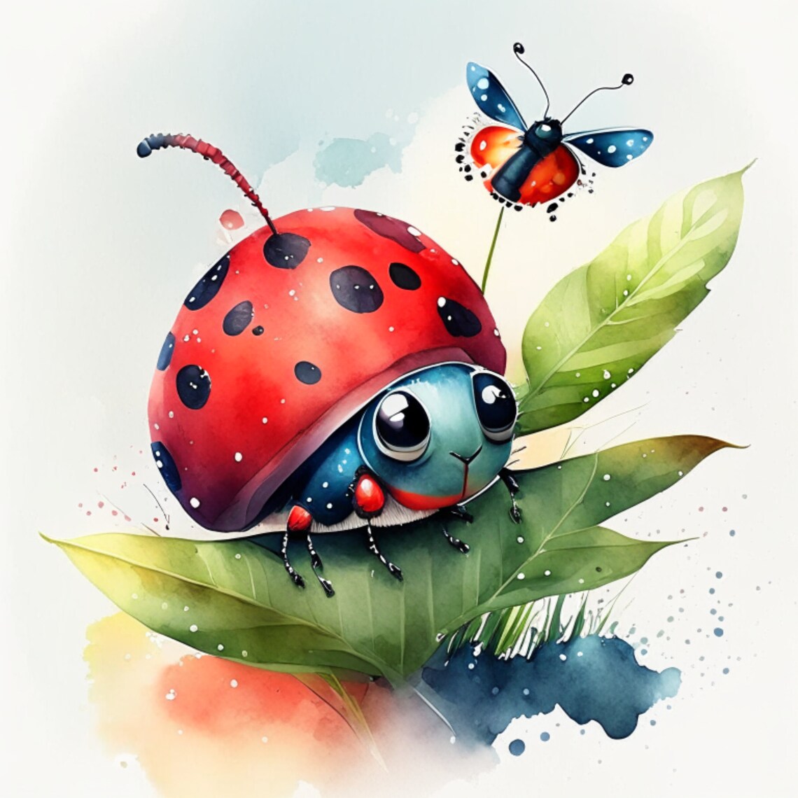 Cute Ladybird Clipart 300dpi High Resolution PNG Graphics Instant ...