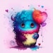 Cute Monster Love Clipart | 300dpi | PNG Graphics | Instant Download ...