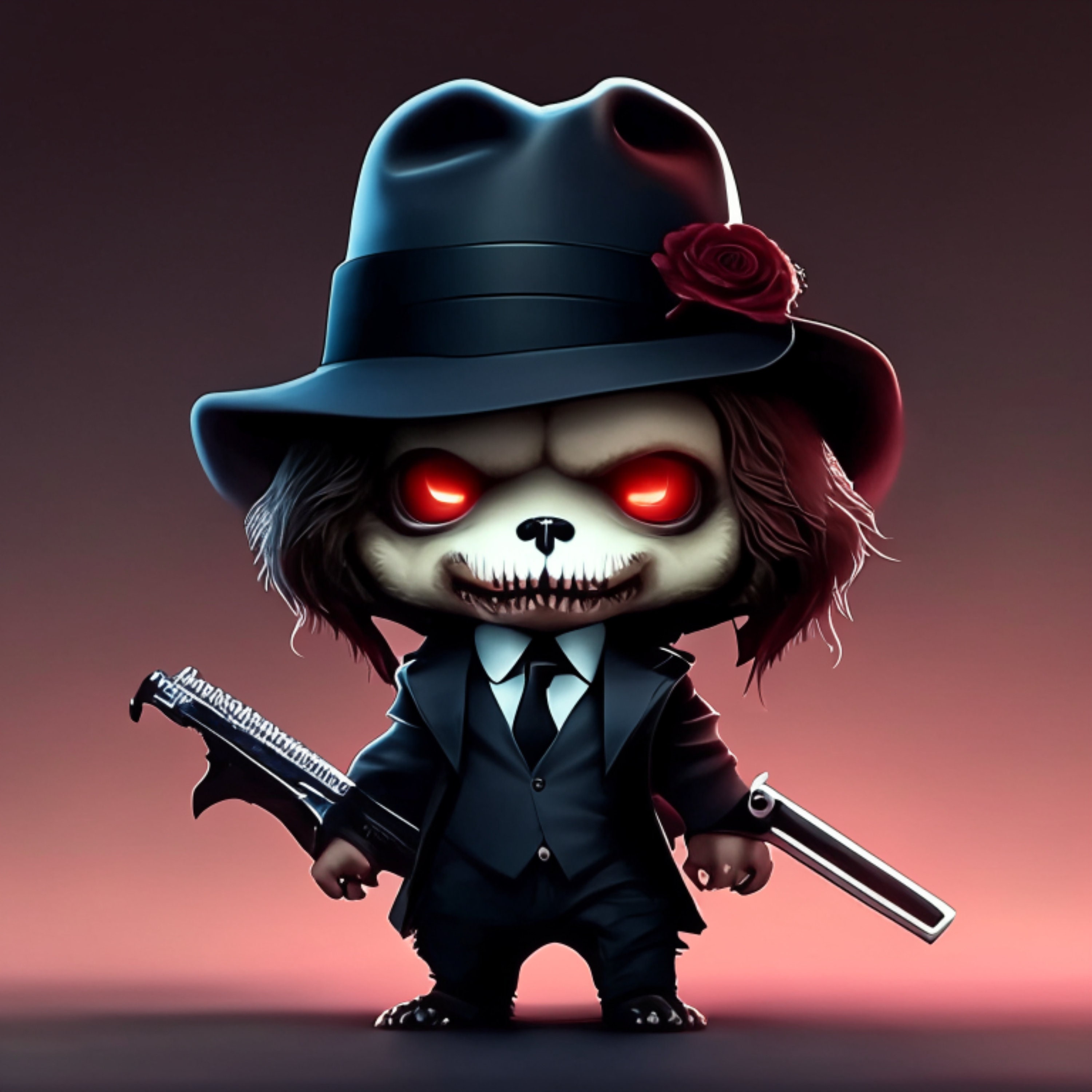 Cute Mafia Zombie Clipart | 300dpi High Resolution | PNG Graphics ...