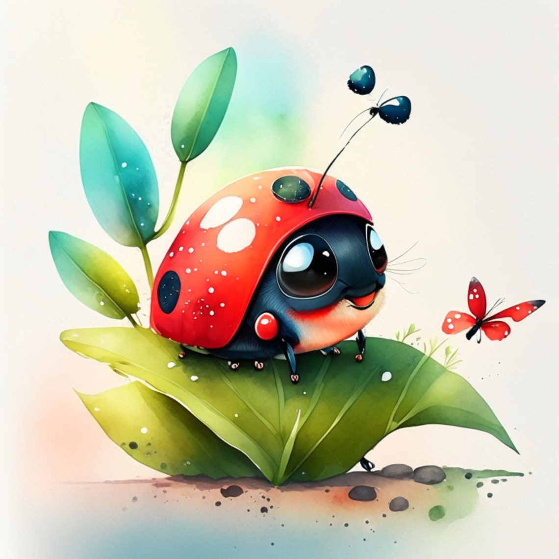 Cute Ladybird Clipart 300dpi High Resolution PNG Graphics Instant ...