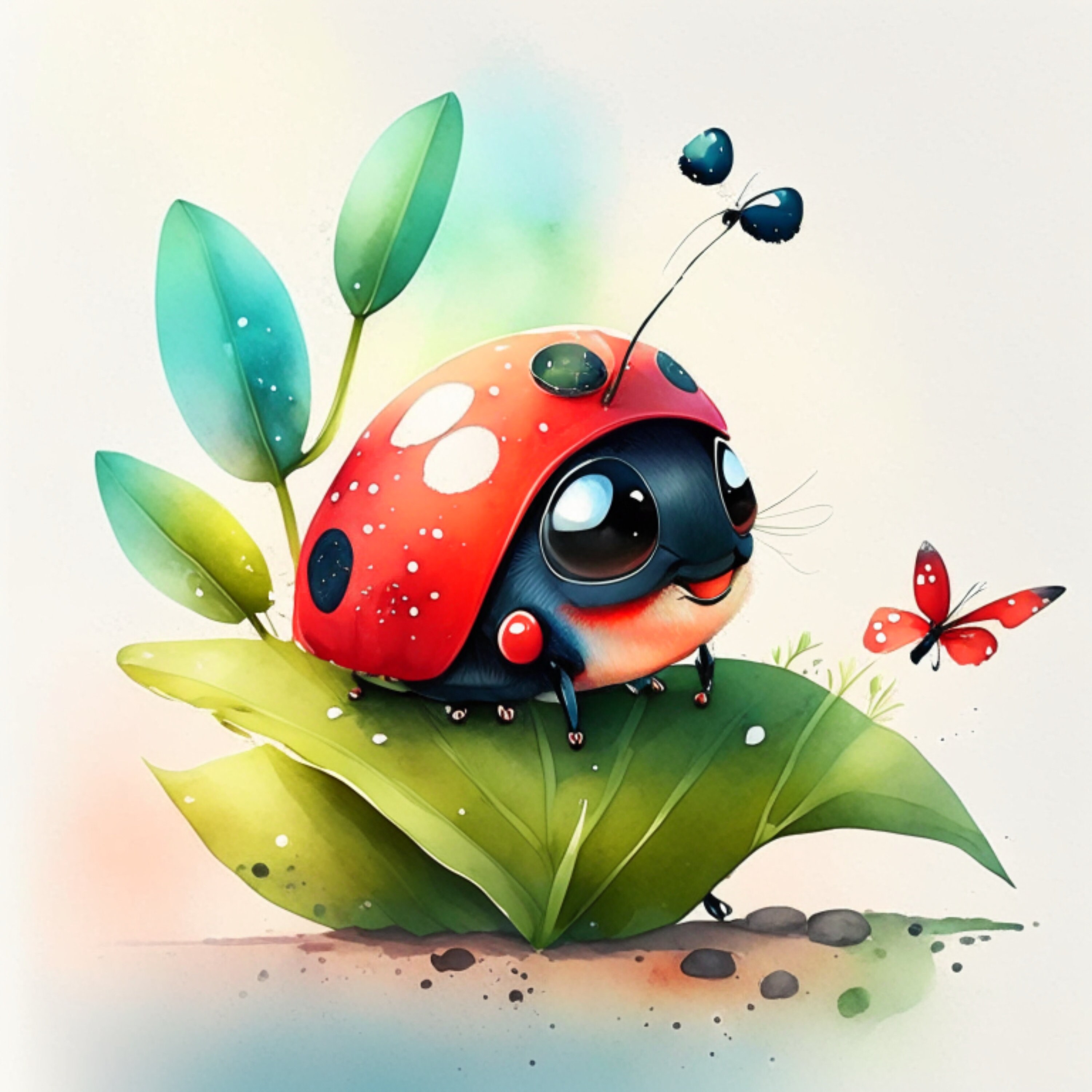 Cute Ladybird Clipart | 300dpi High Resolution | PNG Graphics | Instant ...