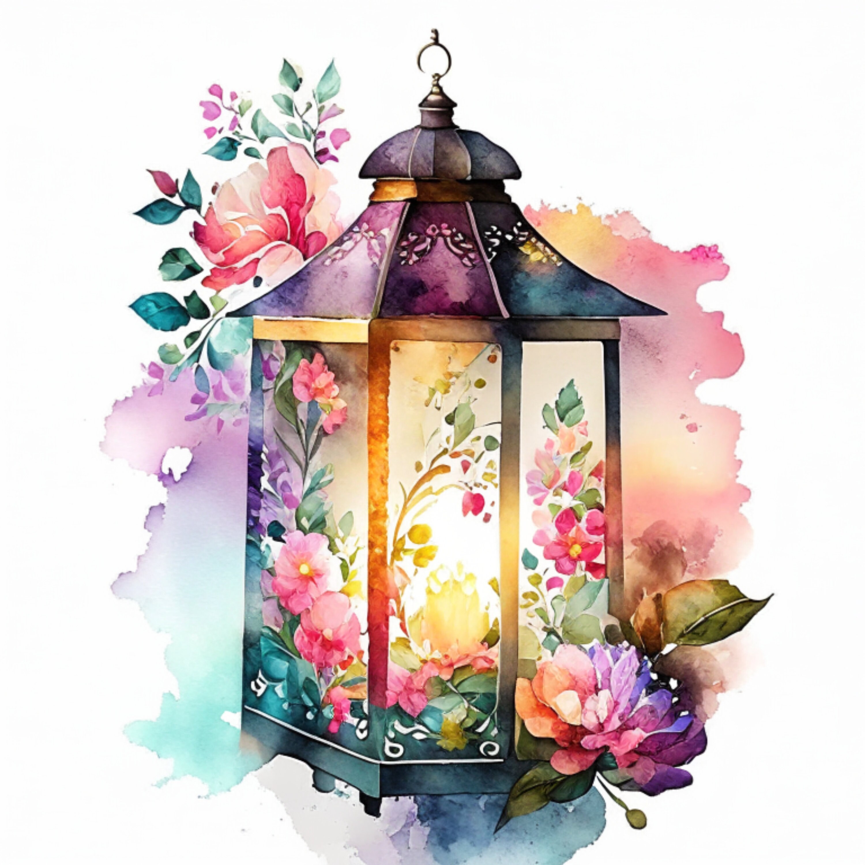 Cute Lantern Clipart 300dpi High Resolution PNG Graphics Instant ...
