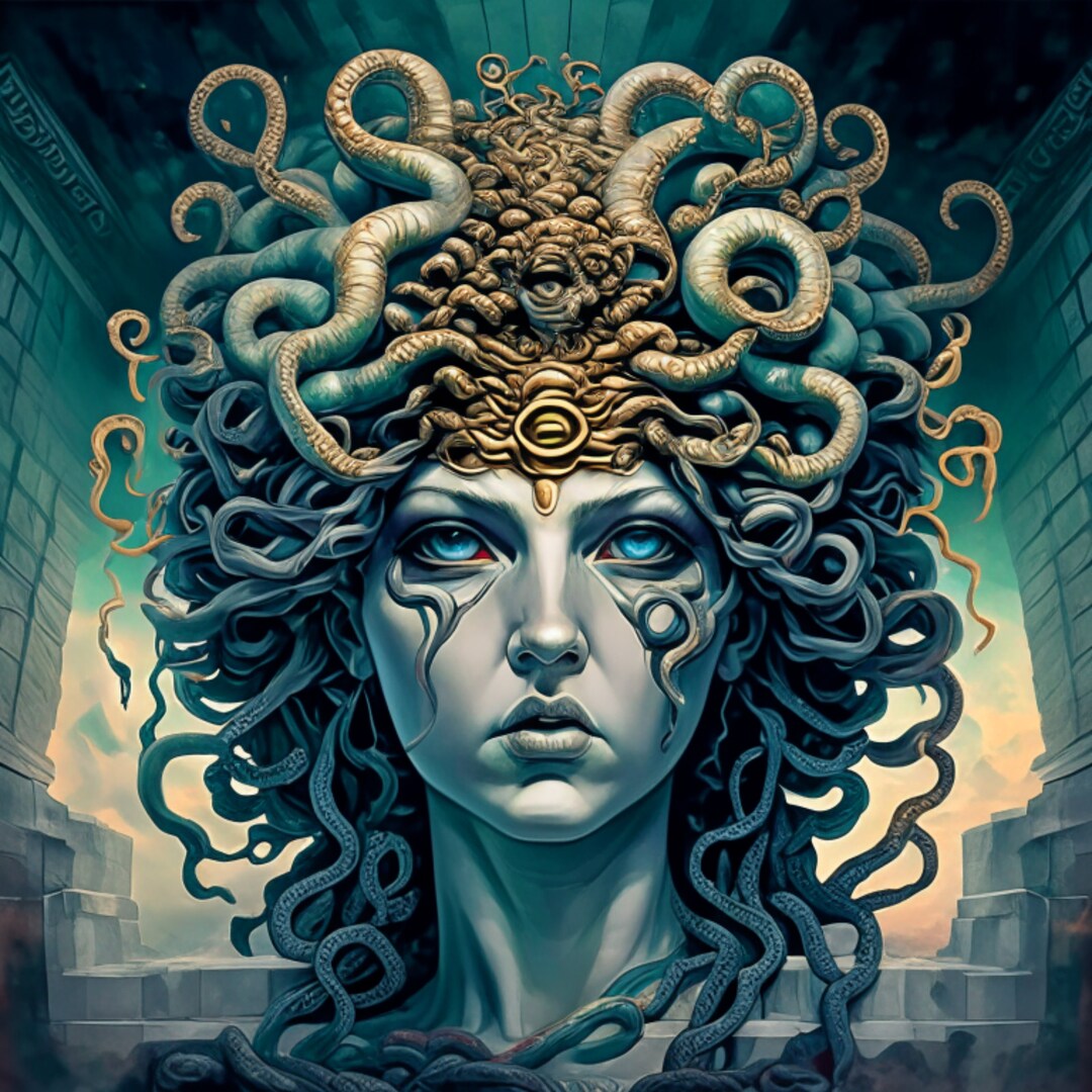 Medusa Clipart 300dpi High Resolution PNG Graphics Instant Download for ...