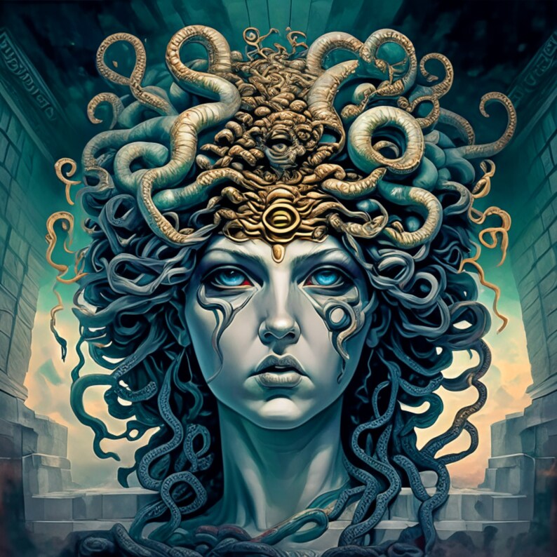 Medusa Clipart | 300dpi High Resolution | PNG Graphics | Instant ...