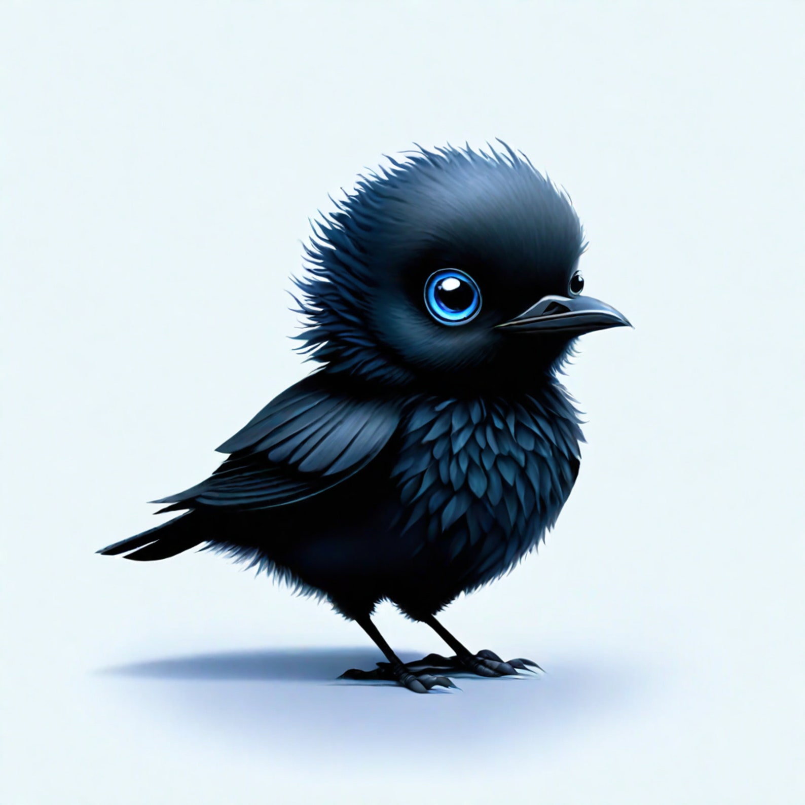 Cute Baby Crow Clipart | Commercial Use PNG Graphics (instant Download ...
