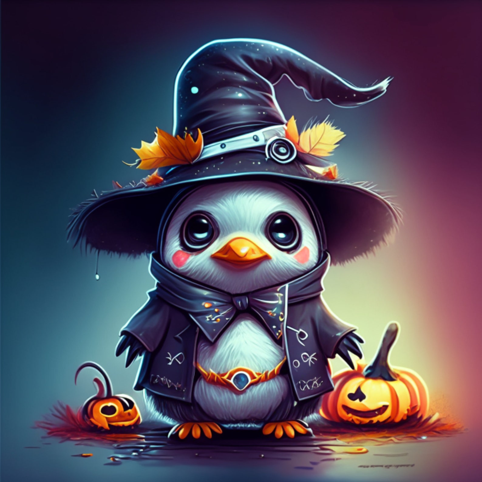 Halloween Penguin Clipart | 300dpi High Resolution | PNG Graphics ...