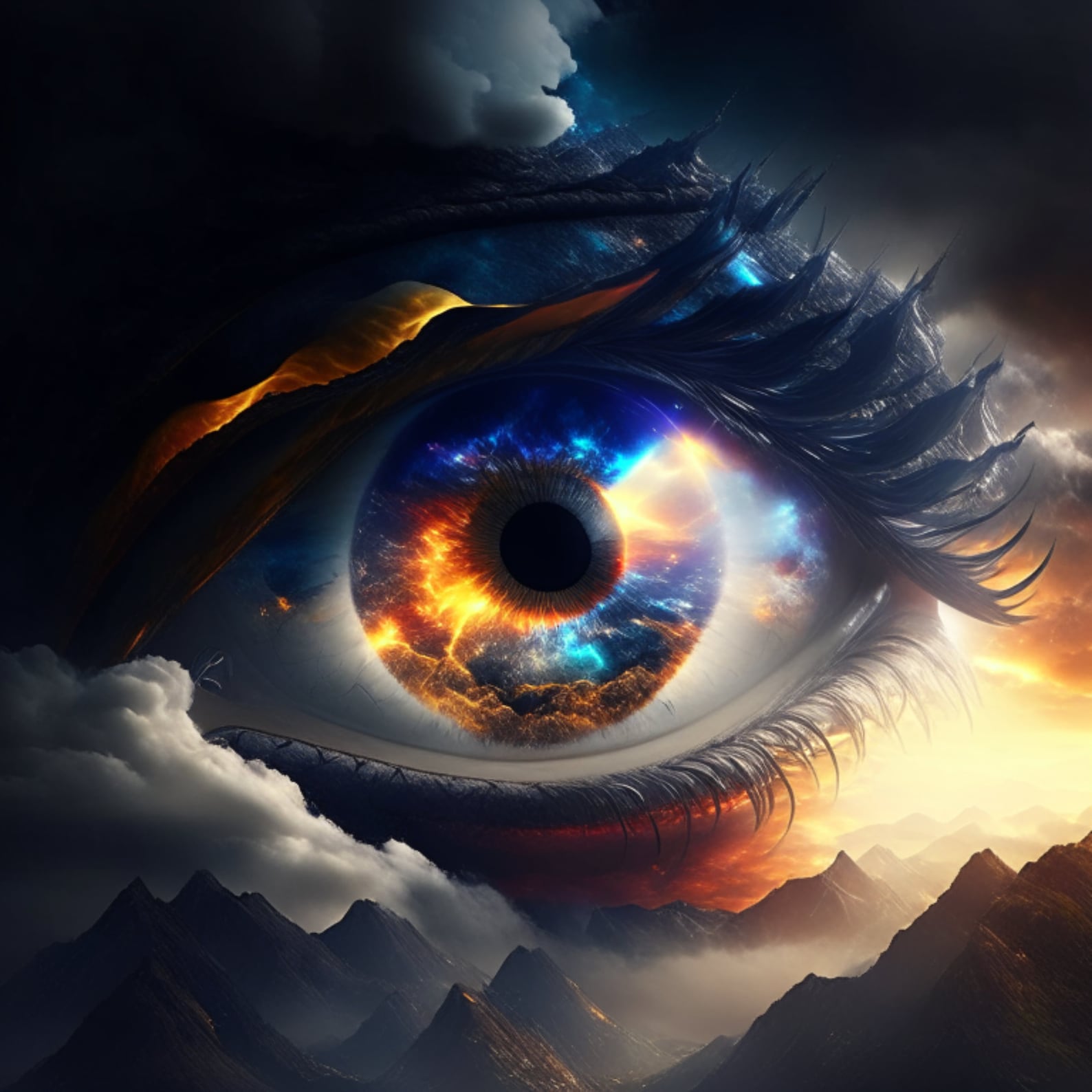 Eye of God Clipart 300dpi High Resolution PNG Graphics Instant Download ...