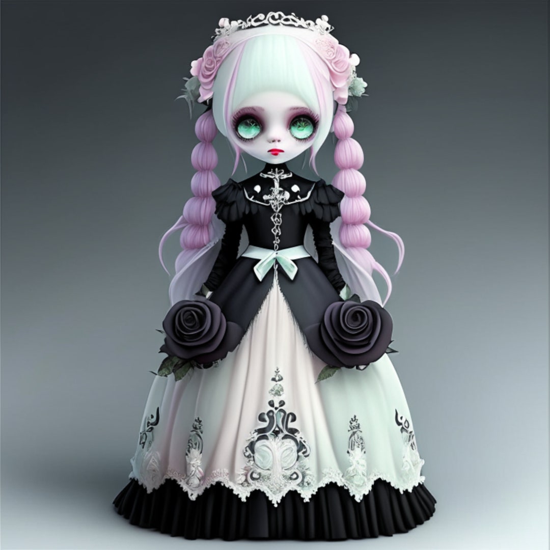 Pastel Gothic Bride Clipart 300dpi High Resolution PNG Graphics Instant ...