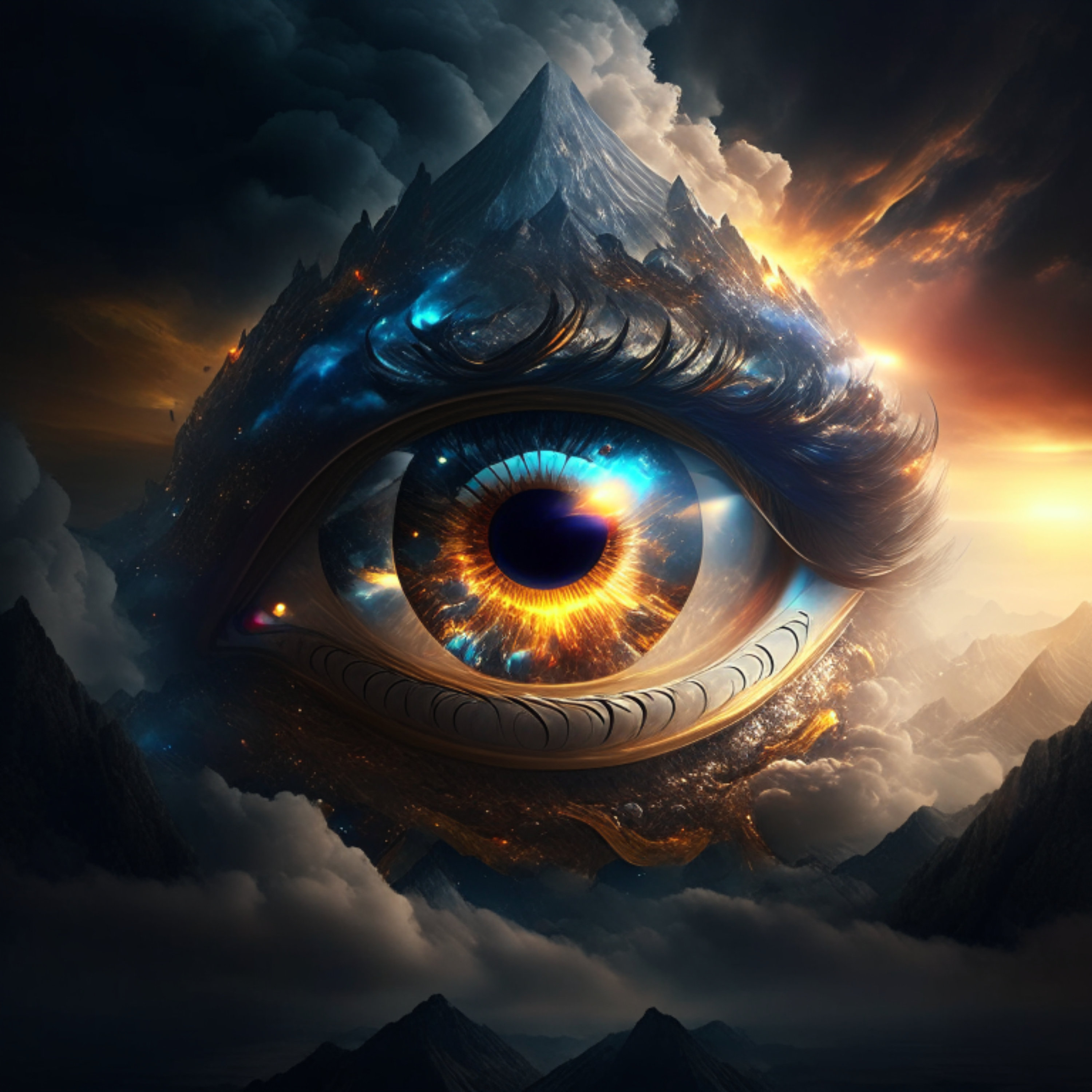 Eye of God Clipart 300dpi High Resolution PNG Graphics Instant Download ...