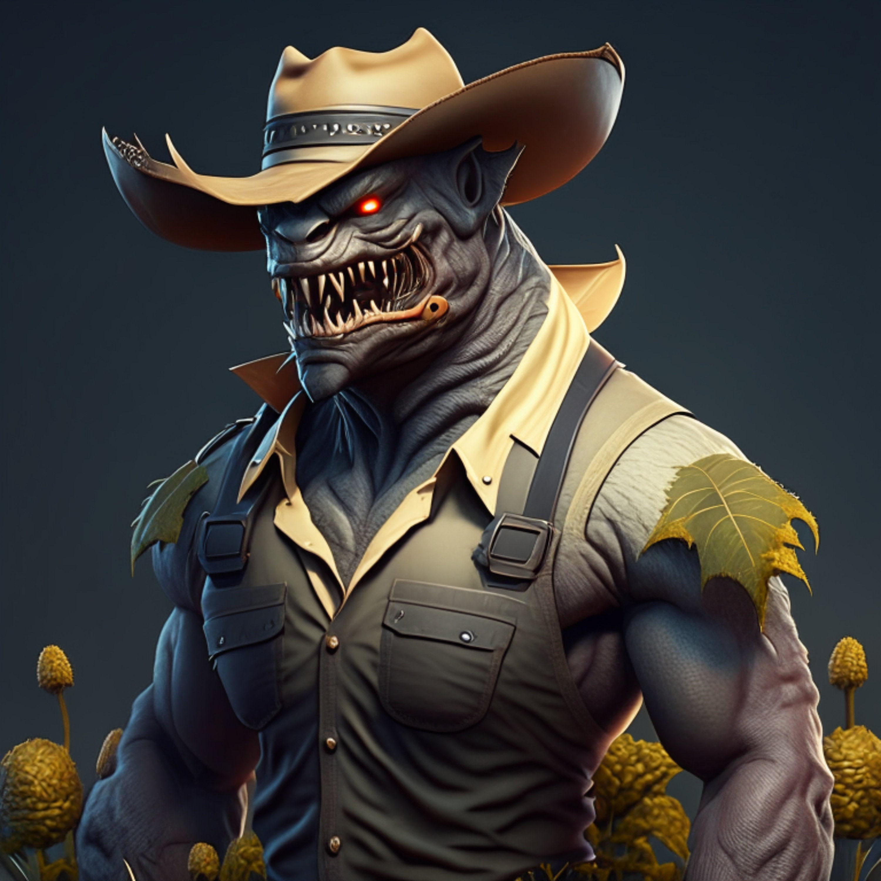 Farmer Monster Clipart 300dpi High Resolution PNG Graphics Instant ...