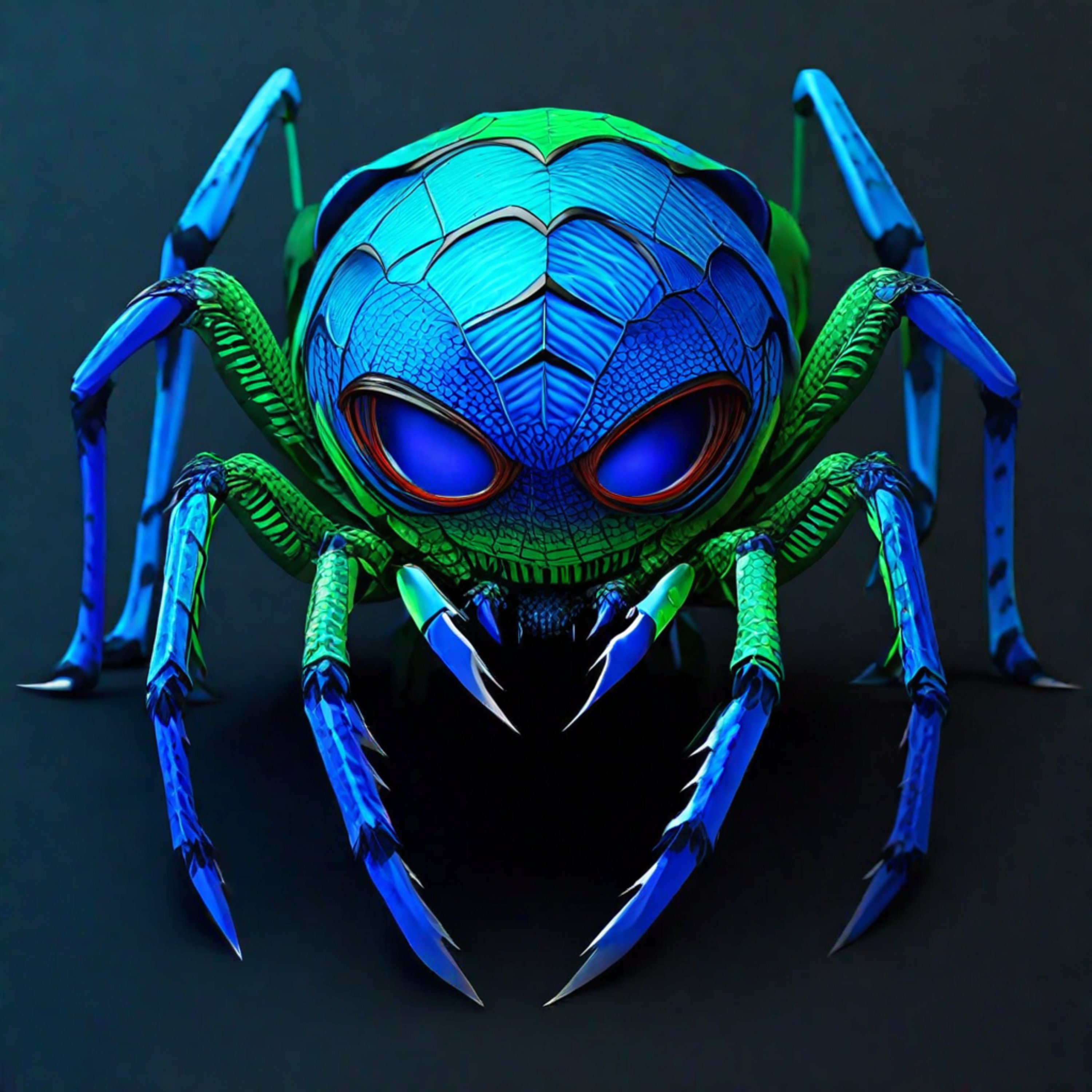 Blue Spider Clipart | 300dpi High Resolution | PNG Graphics | Instant ...