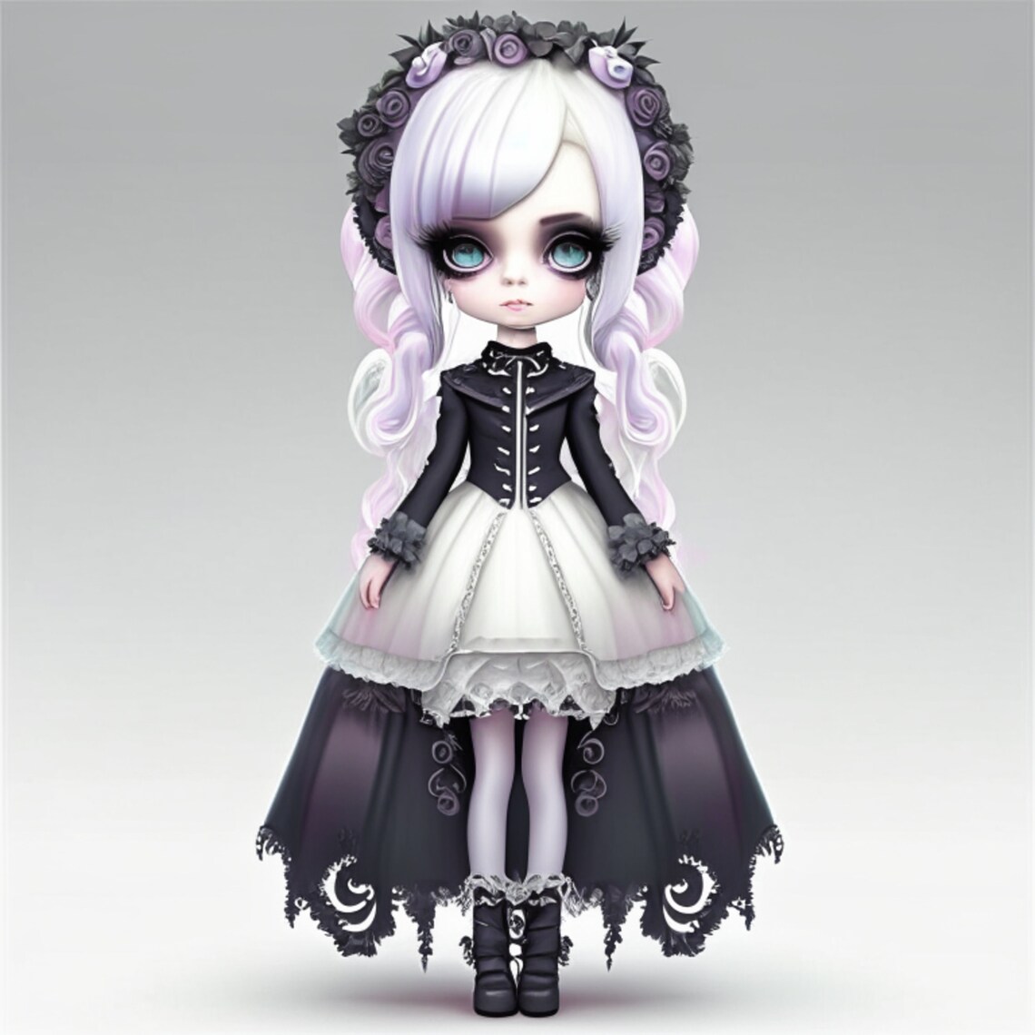 Pastel Gothic Bride Clipart 300dpi High Resolution PNG - Etsy