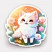 Cute Cat Sticker Print and Cut Digital PNG Sticker Sheets, 10 Different ...