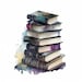 Cute Stack of Books Clipart | 300dpi | PNG Graphics | Instant Download ...