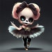 Cute Ballerina Zombie Clipart | 300dpi High Resolution | PNG Graphics ...
