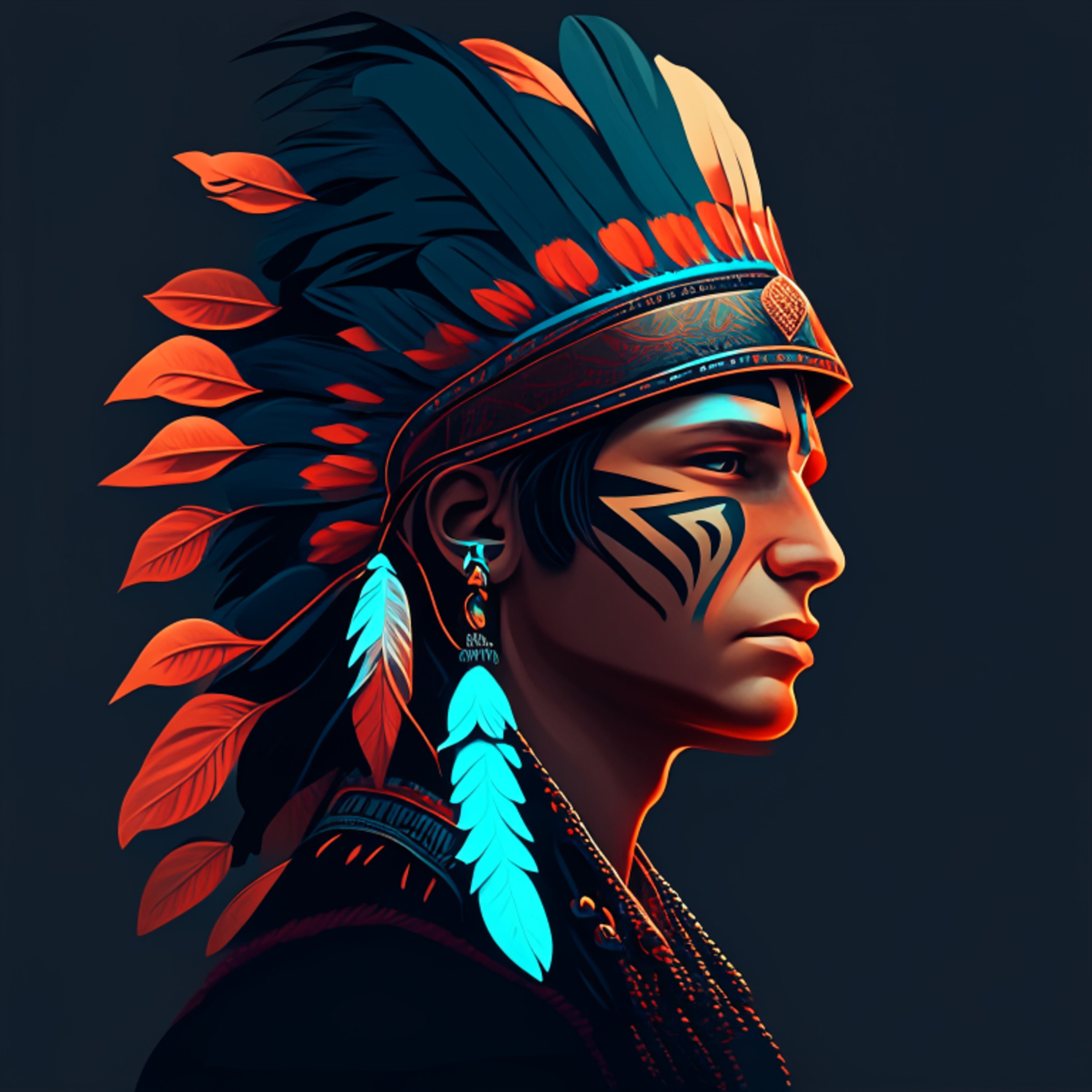 American Native: 300 Dpi Digital Native American Illustrations - Etsy