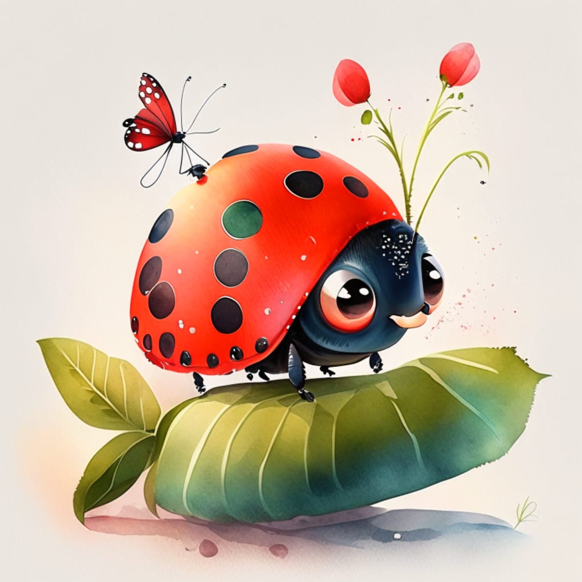 Cute Ladybird Clipart 300dpi High Resolution PNG Graphics Instant ...