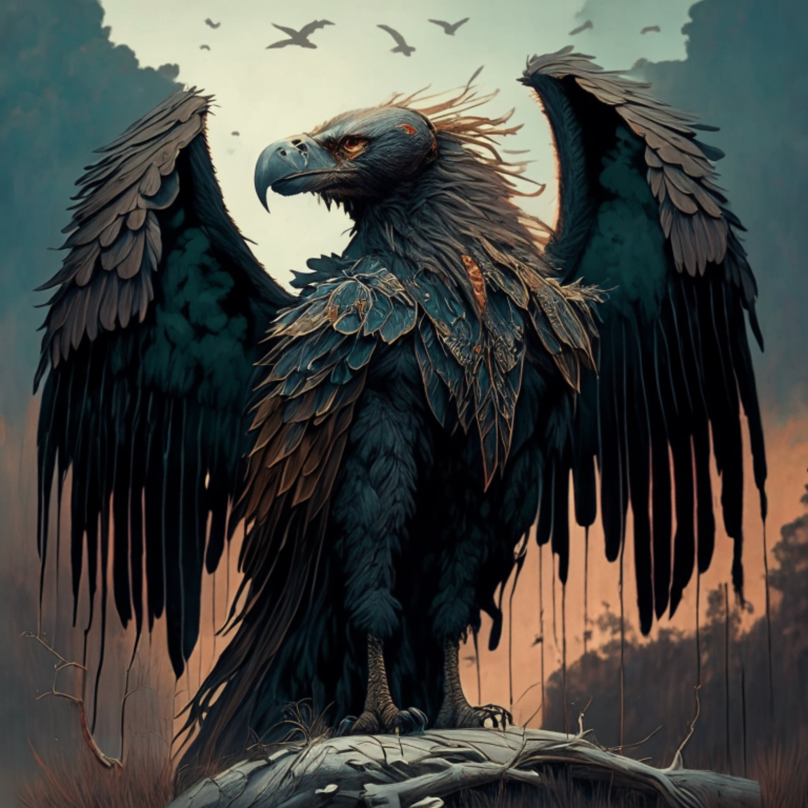 Vulture Clipart | 300dpi High Resolution | PNG Graphics | Instant ...