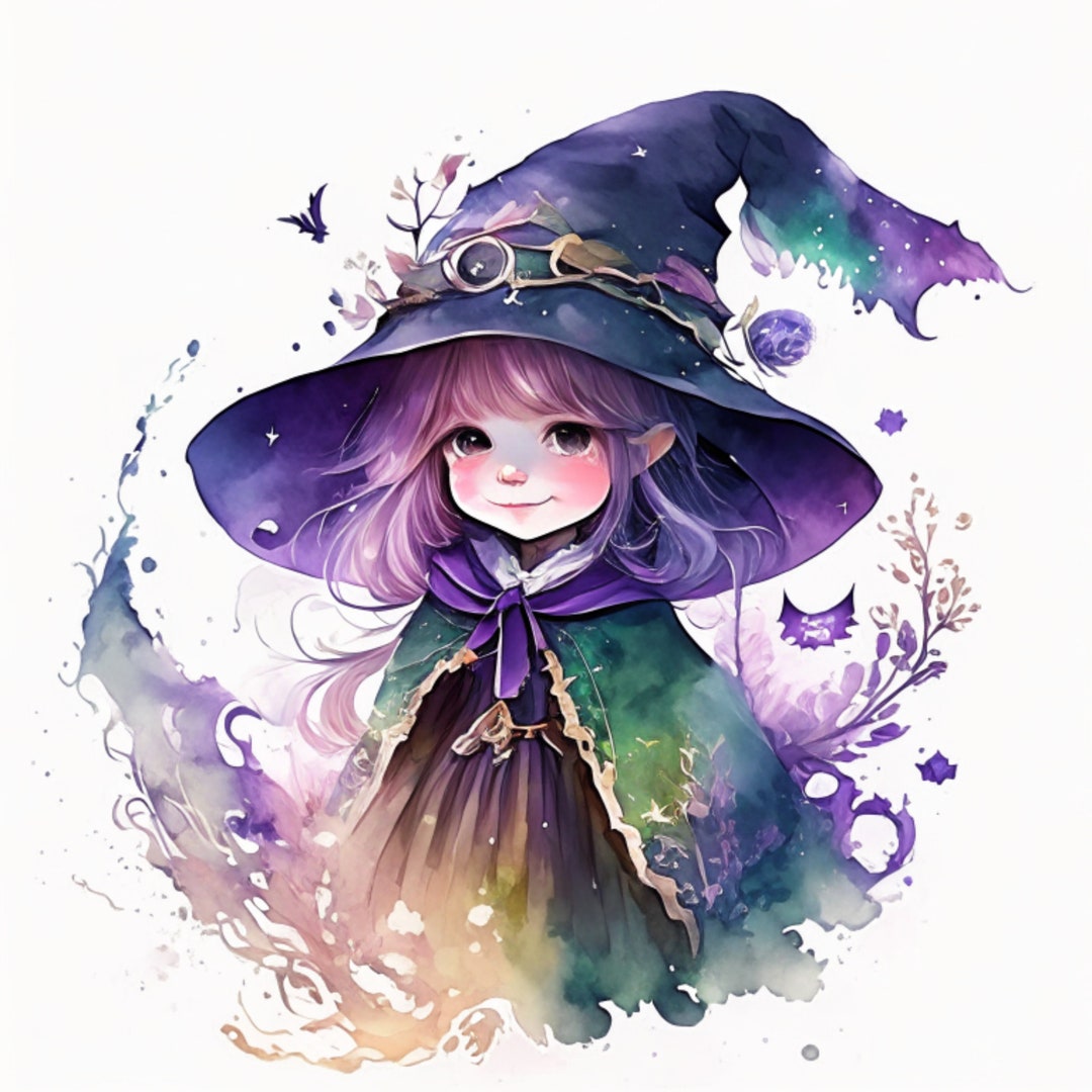 Cute Witch Clipart 300dpi High Resolution PNG Graphics - Etsy