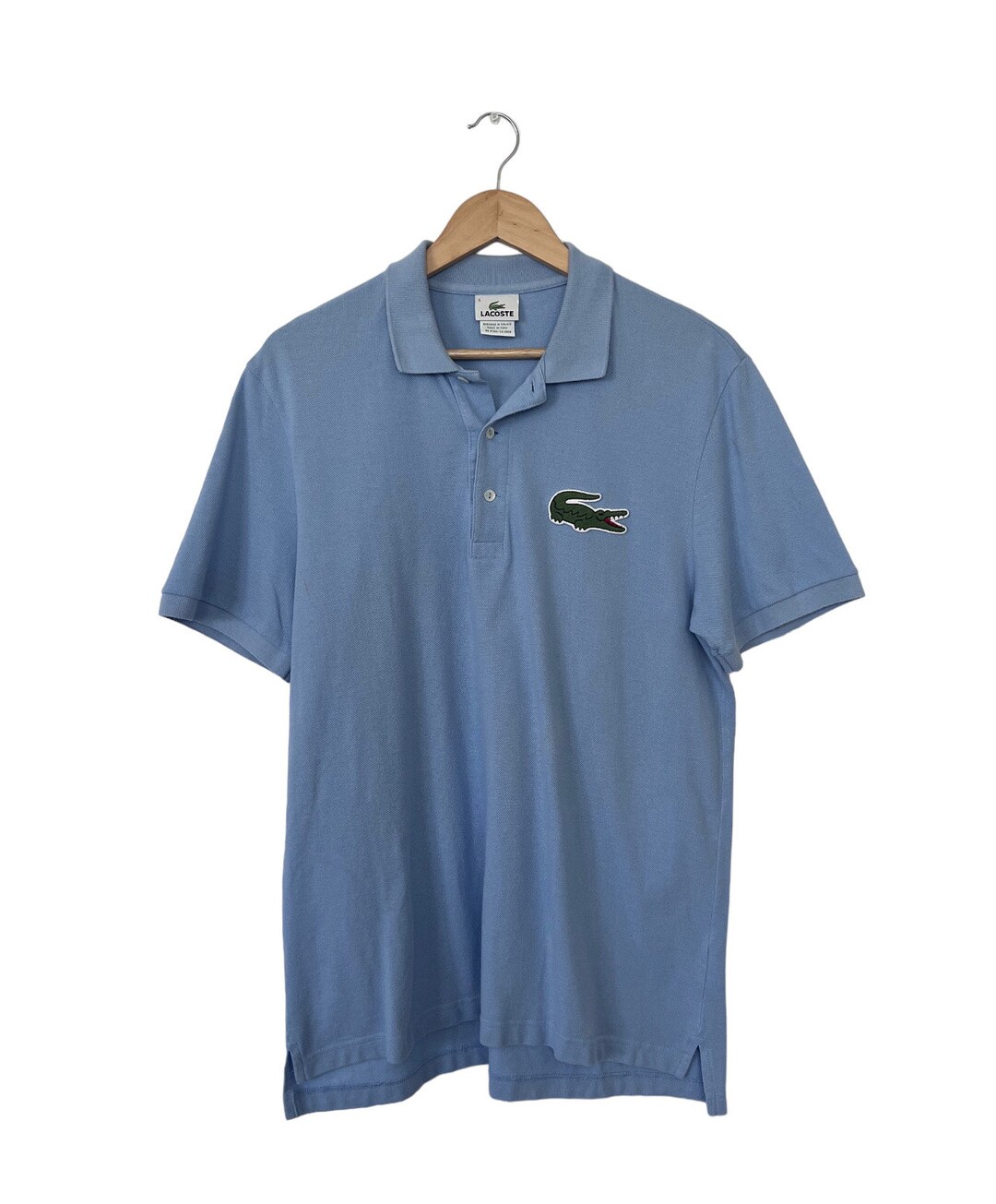 Mens Lacoste Blue Polo Unique Large Gator Fits M - L - Etsy