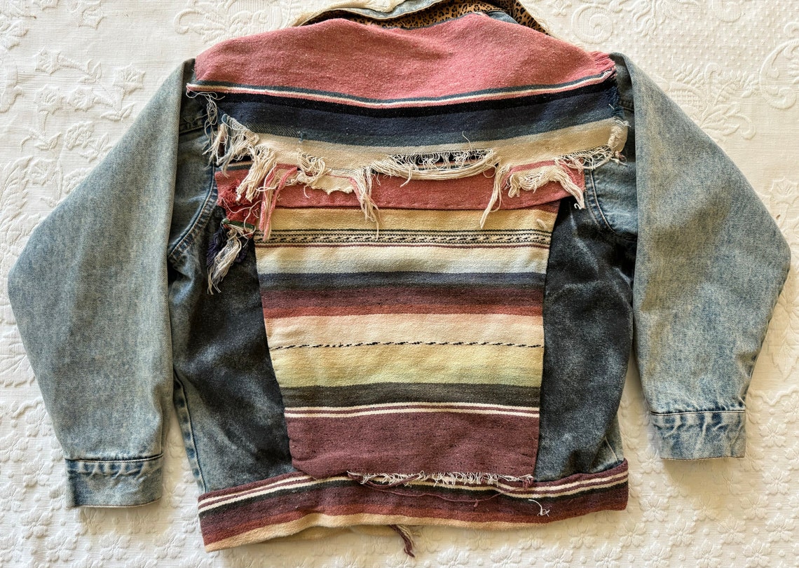 90s Acid Washed Denim Belma Jacket Women’s L-xl Reworked Multiple ...