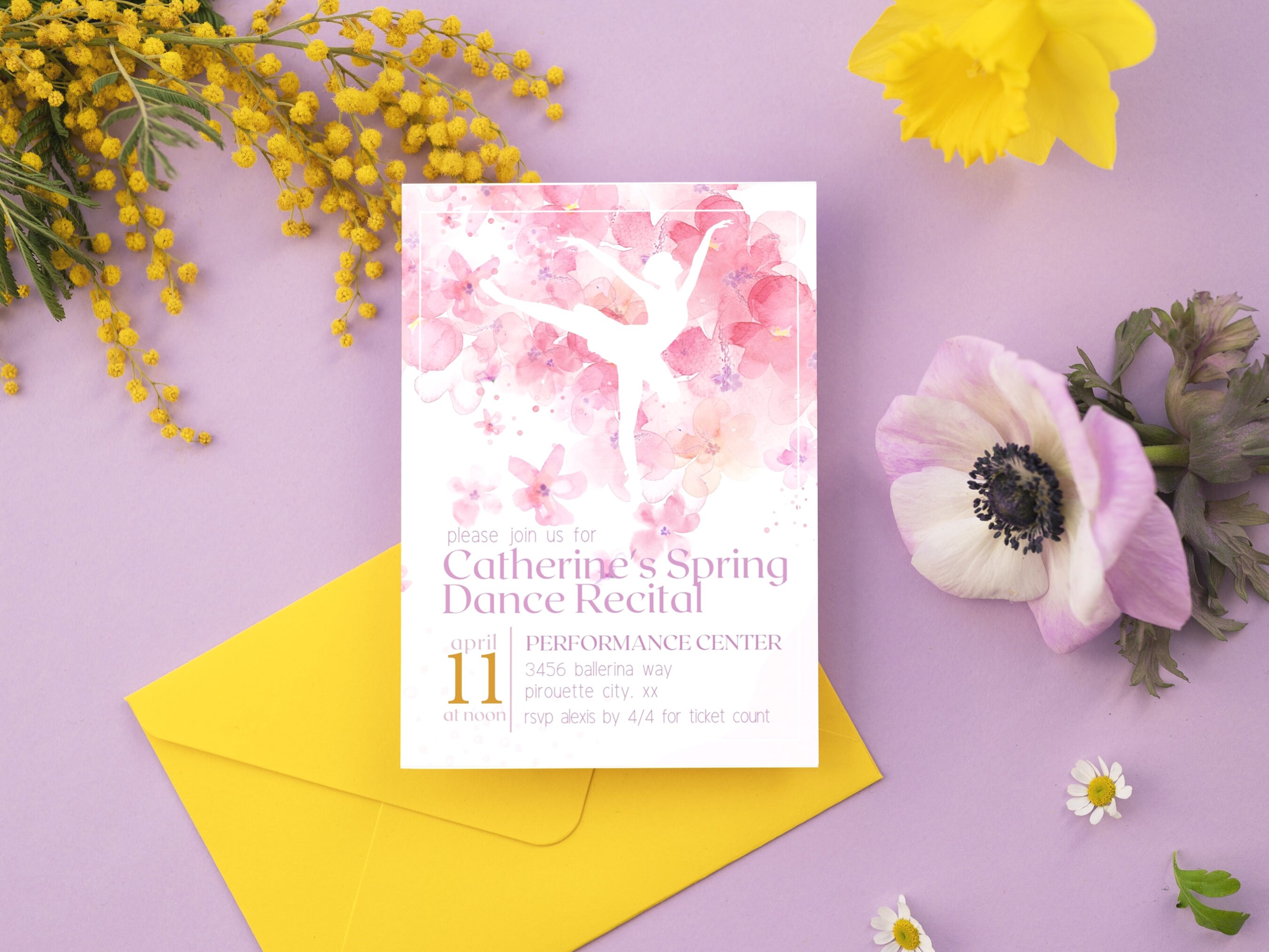 Editable Dance Recital Invitation Template Instant Download, Dance ...
