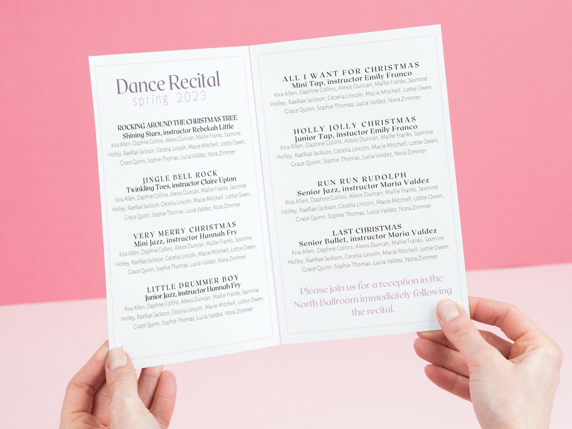 Dance Recital Program, Editable Ballerina Recital Program Template ...