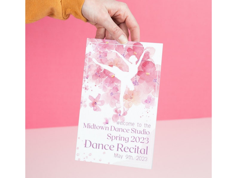 Ballerina Recital Program Template, Editable Dance Recital Program ...