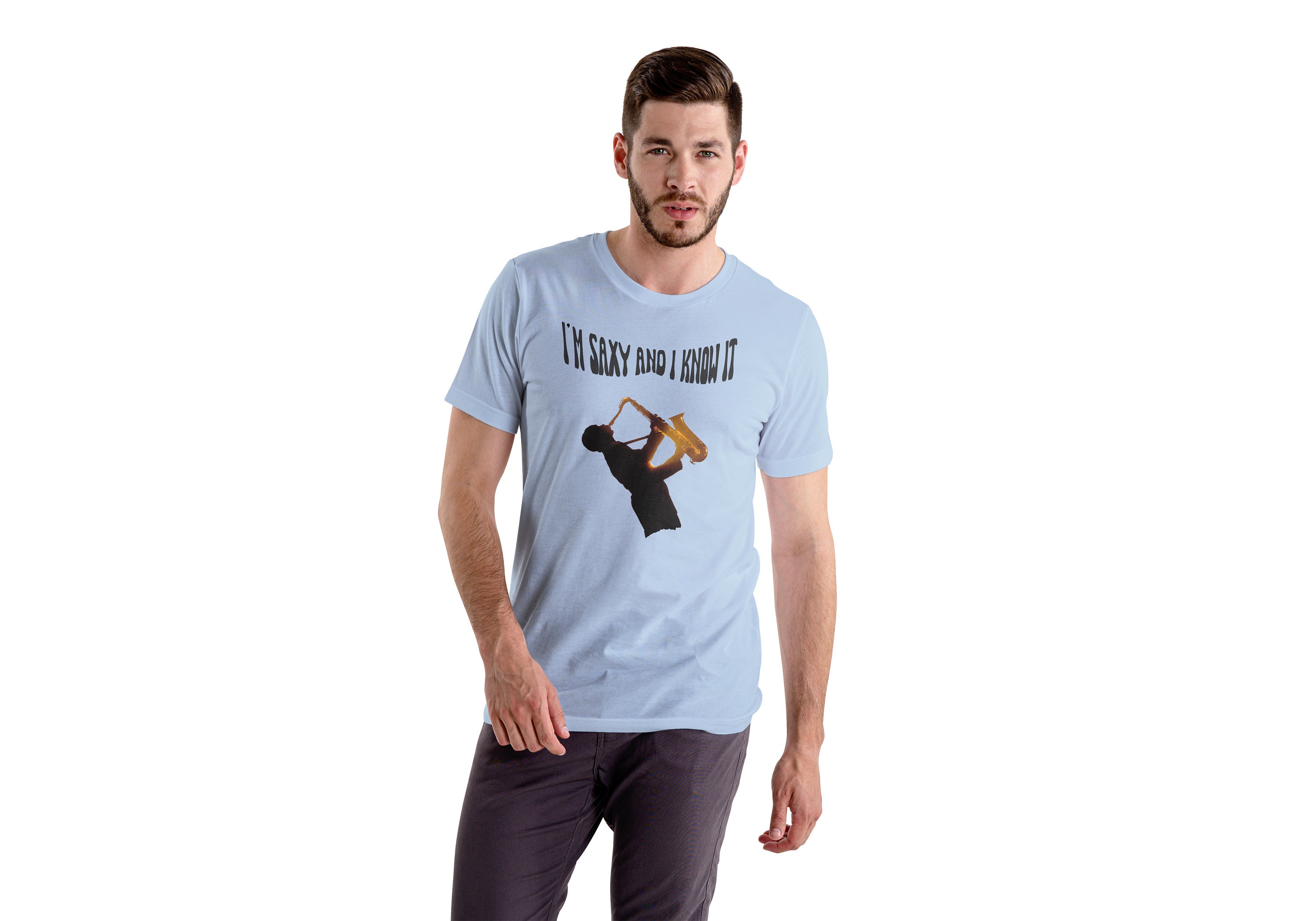 I'm Saxy and I Know It Cotton Tee Saxophone T-shirt - Etsy