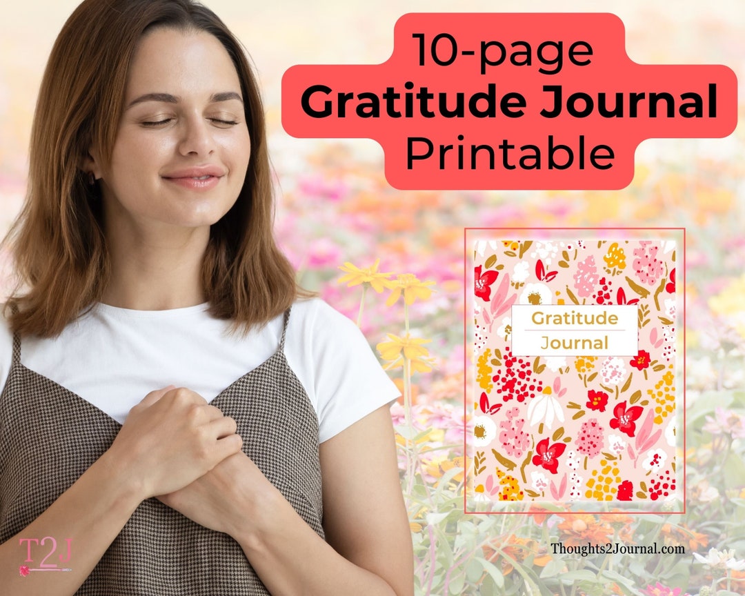 Gratitude Journal Printable Daily Journal Gratitude Journal - Etsy